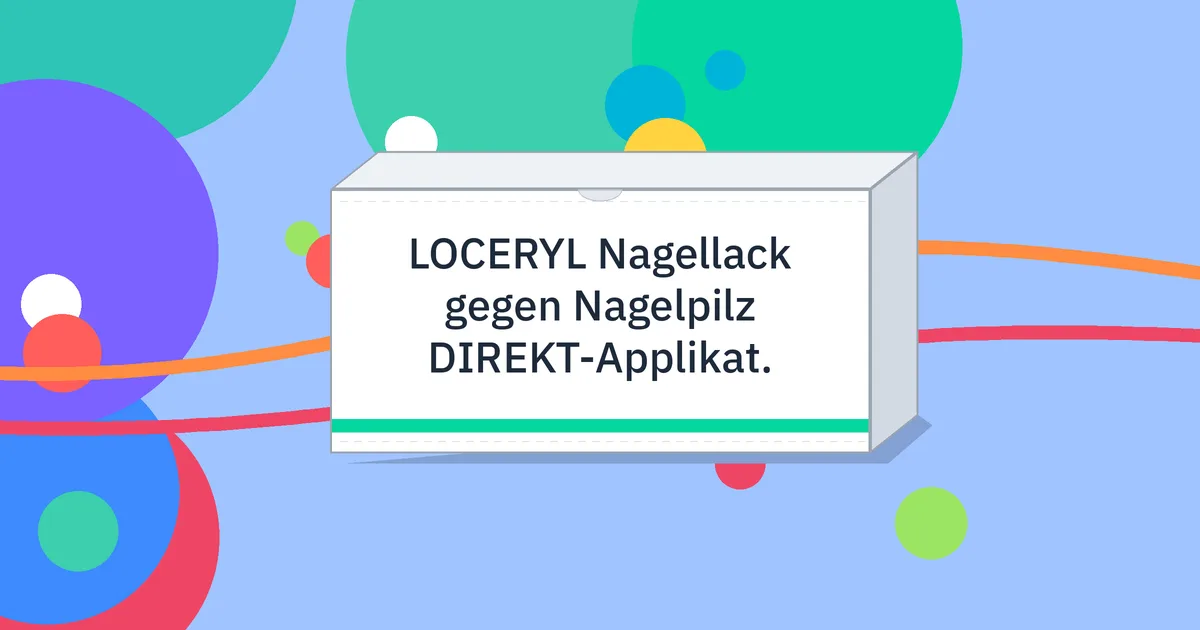 Symbolbild: Packung mit der Aufschrift LOCERYL Nagellack gegen Nagelpilz DIREKT-Applikat. (PZN 18223812) – Verfügbarkeit und Bezug in Apotheken in Frankfurt am Main