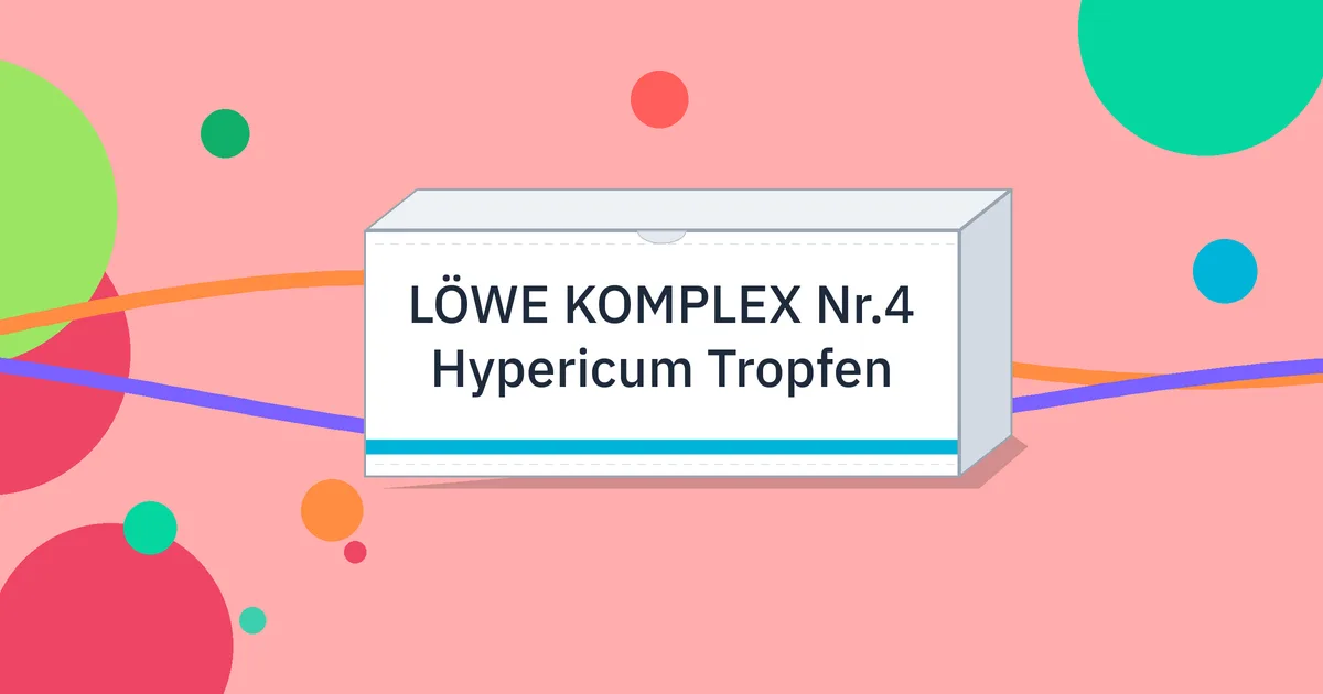 Symbolbild: Packung mit der Aufschrift LÖWE KOMPLEX Nr.4 Hypericum Tropfen (PZN 01674048) – Verfügbarkeit und Bezug in Apotheken in Frankfurt am Main