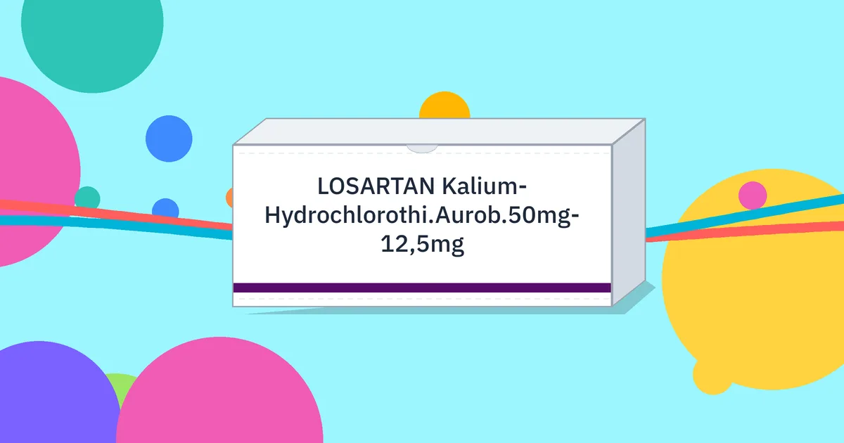 Symbolbild: Packung mit der Aufschrift LOSARTAN Kalium-Hydrochlorothi.Aurob.50mg-12,5mg (PZN 09749857) – Verfügbarkeit und Bezug in Apotheken in Frankfurt am Main