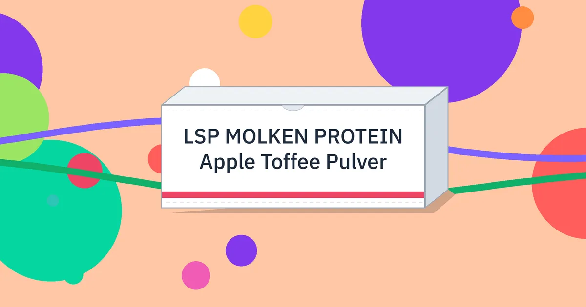 Symbolbild: Packung mit der Aufschrift LSP MOLKEN PROTEIN Apple Toffee Pulver (PZN 09725259) – Verfügbarkeit und Bezug in Apotheken in Frankfurt am Main