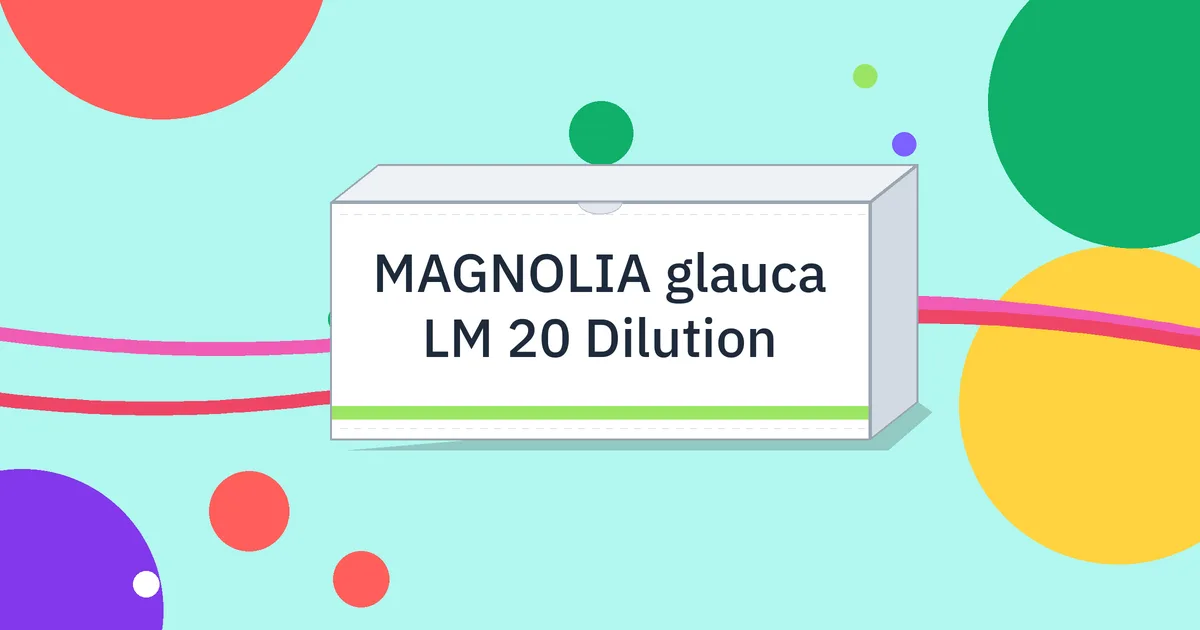Symbolbild: Packung mit der Aufschrift MAGNOLIA glauca LM 20 Dilution (PZN 13539516) – Verfügbarkeit und Bezug in Apotheken in Frankfurt am Main