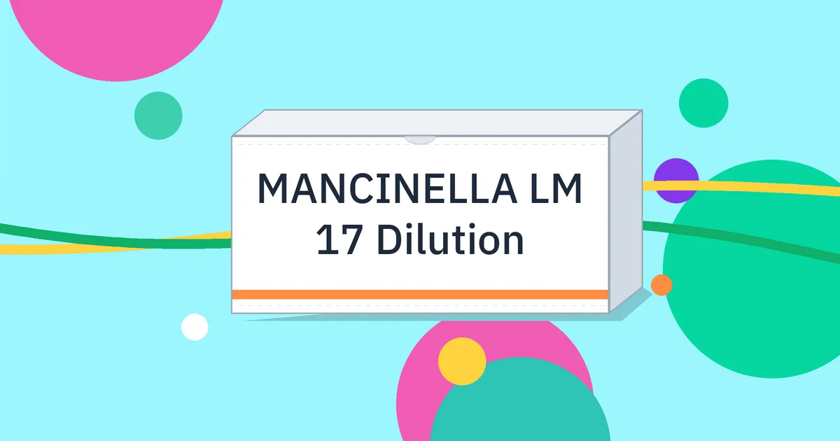 Symbolbild: Packung mit der Aufschrift MANCINELLA LM 17 Dilution (PZN 13540873) – Verfügbarkeit und Bezug in Apotheken in Frankfurt am Main