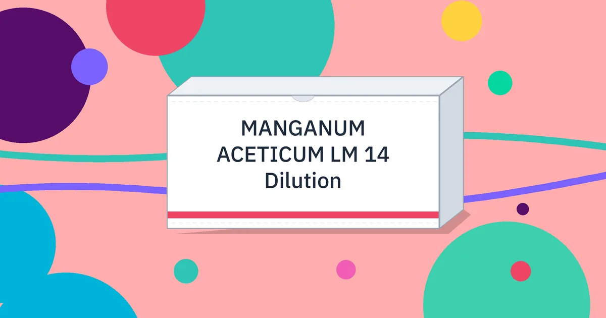 Symbolbild: Packung mit der Aufschrift MANGANUM ACETICUM LM 14 Dilution (PZN 12942380) – Verfügbarkeit und Bezug in Apotheken in Frankfurt am Main