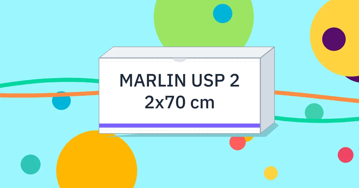 Symbolbild: Packung mit der Aufschrift MARLIN USP 2 2x70 cm (PZN 07327603) – Verfügbarkeit und Bezug in Apotheken in Frankfurt am Main