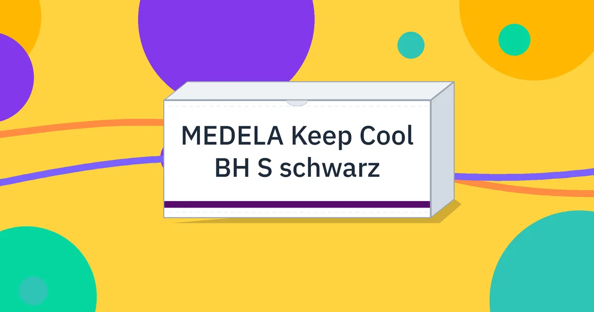 Symbolbild: Packung mit der Aufschrift MEDELA Keep Cool BH S schwarz (PZN 18269286) – Verfügbarkeit und Bezug in Apotheken in Frankfurt am Main