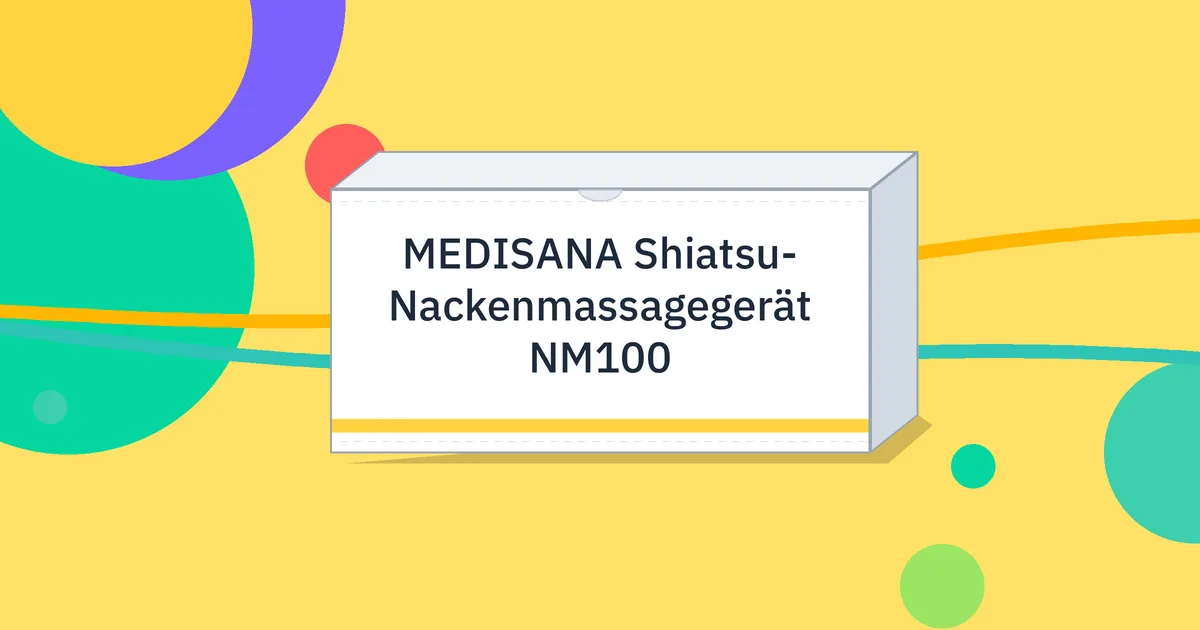 Symbolbild: Packung mit der Aufschrift MEDISANA Shiatsu-Nackenmassagegerät NM100 (PZN 20902207) – Verfügbarkeit und Bezug in Apotheken in Frankfurt am Main