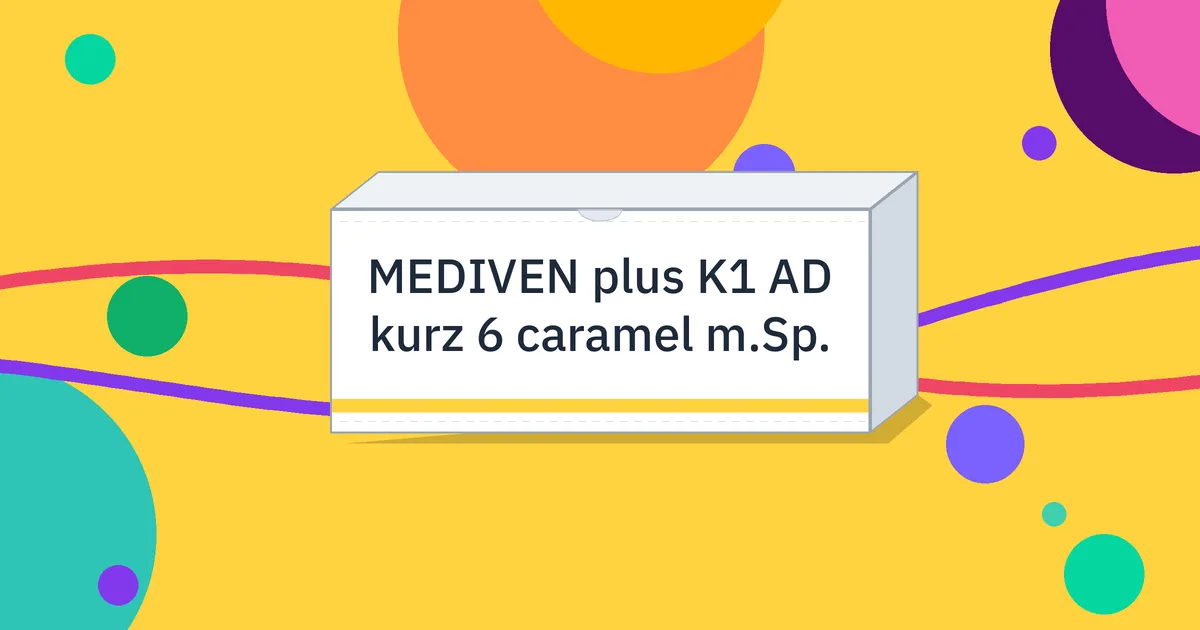 Symbolbild: Packung mit der Aufschrift MEDIVEN plus K1 AD kurz 6 caramel m.Sp. (PZN 14181554) – Verfügbarkeit und Bezug in Apotheken in Frankfurt am Main