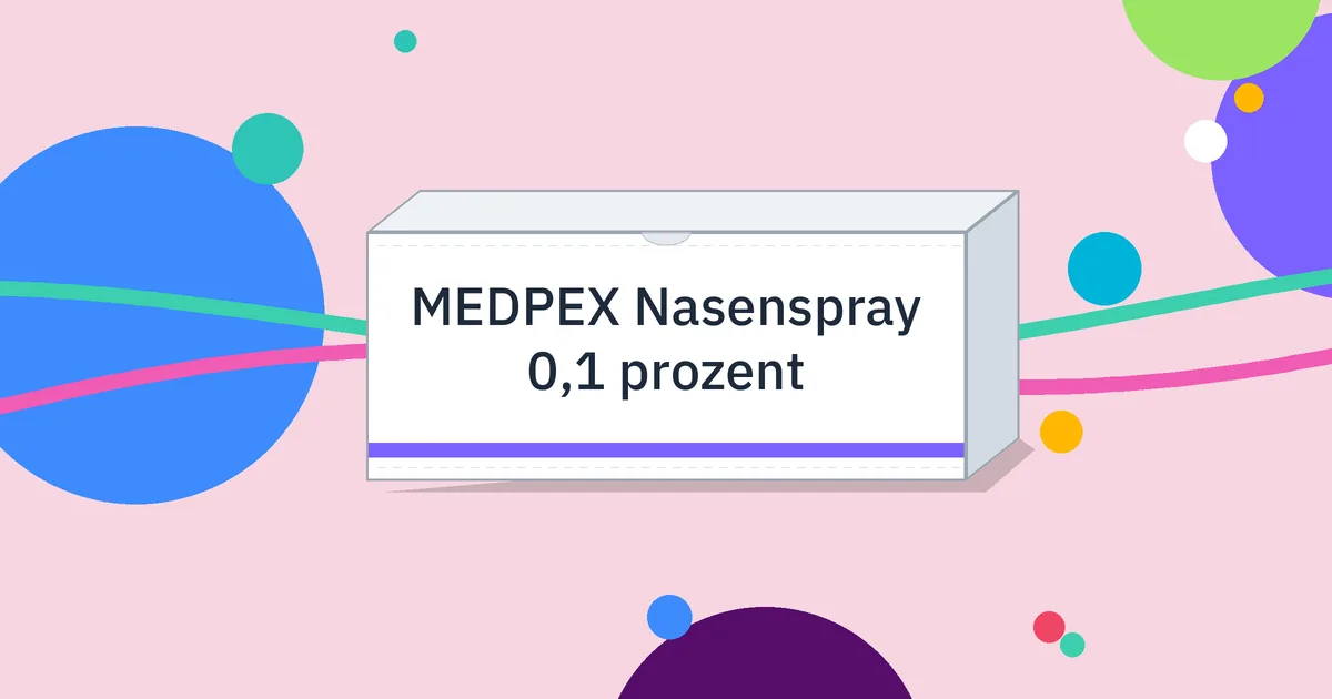Symbolbild: Packung mit der Aufschrift MEDPEX Nasenspray 0,1 prozent (PZN 13816430) – Verfügbarkeit und Bezug in Apotheken in Frankfurt am Main