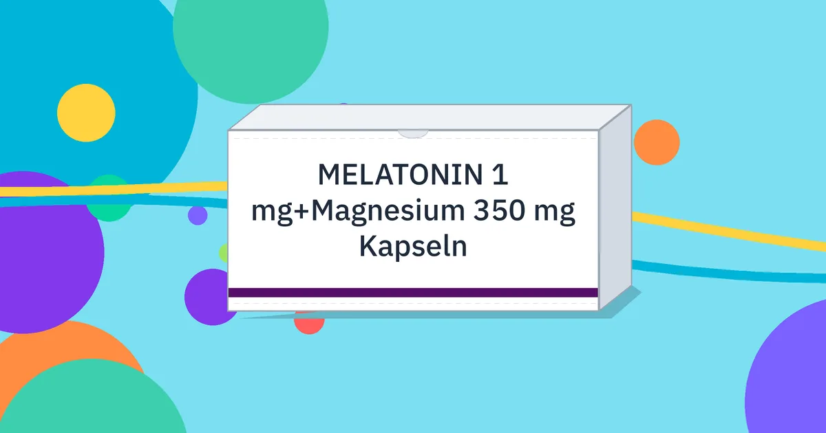 Symbolbild: Packung mit der Aufschrift MELATONIN 1 mg+Magnesium 350 mg Kapseln (PZN 20690337) – Verfügbarkeit und Bezug in Apotheken in Frankfurt am Main