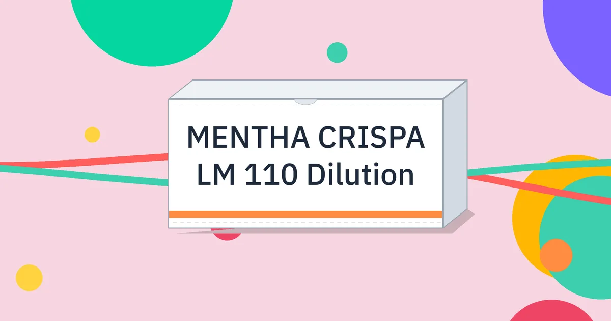 Symbolbild: Packung mit der Aufschrift MENTHA CRISPA LM 110 Dilution (PZN 13604030) – Verfügbarkeit und Bezug in Apotheken in Frankfurt am Main