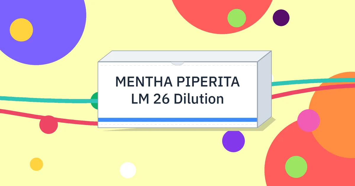 Symbolbild: Packung mit der Aufschrift MENTHA PIPERITA LM 26 Dilution (PZN 13604372) – Verfügbarkeit und Bezug in Apotheken in Frankfurt am Main
