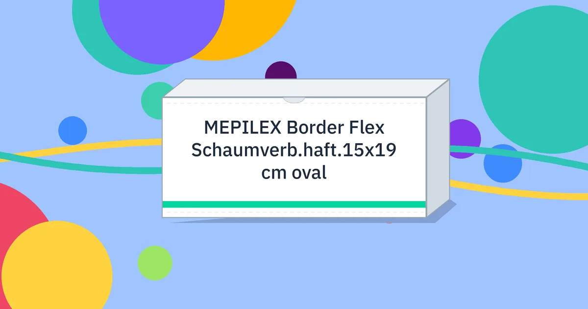 Symbolbild: Packung mit der Aufschrift MEPILEX Border Flex Schaumverb.haft.15x19 cm oval (PZN 18719074) – Verfügbarkeit und Bezug in Apotheken in Frankfurt am Main