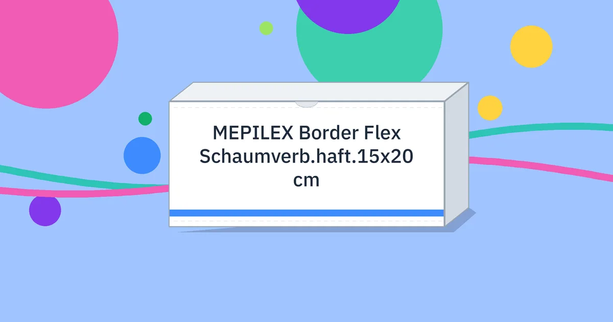 Symbolbild: Packung mit der Aufschrift MEPILEX Border Flex Schaumverb.haft.15x20 cm (PZN 18003097) – Verfügbarkeit und Bezug in Apotheken in Frankfurt am Main