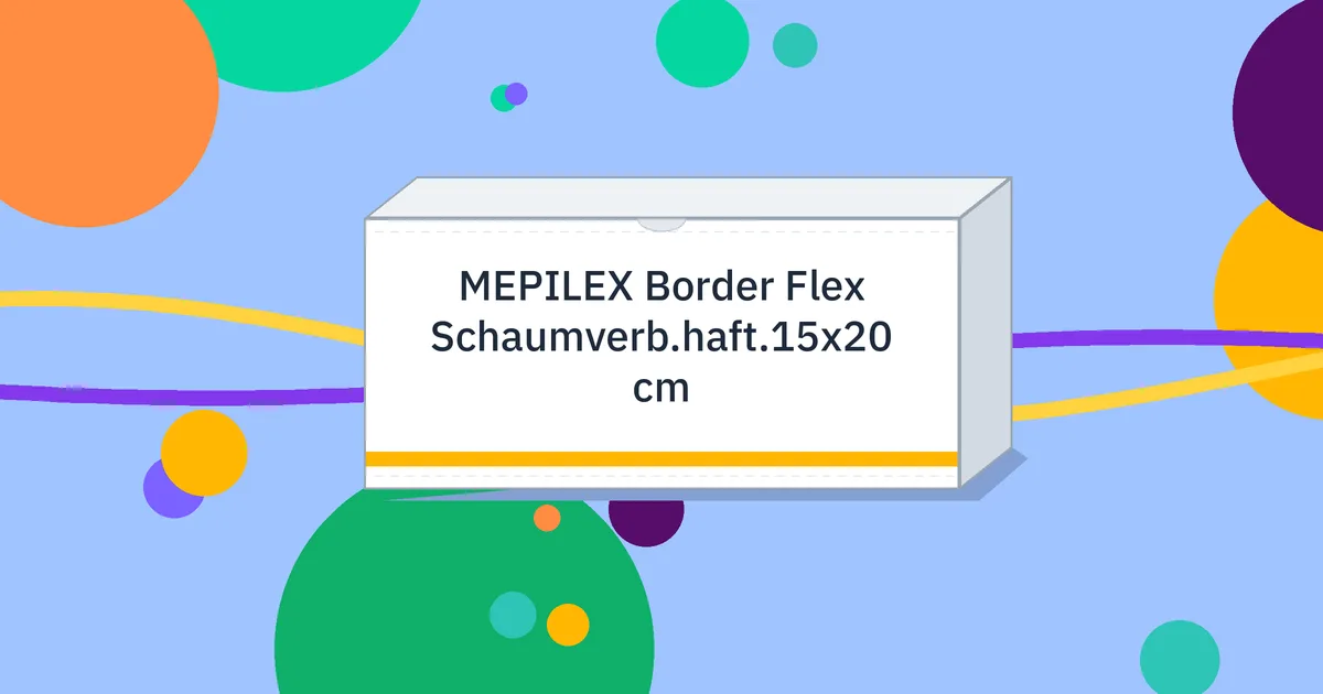 Symbolbild: Packung mit der Aufschrift MEPILEX Border Flex Schaumverb.haft.15x20 cm (PZN 18719068) – Verfügbarkeit und Bezug in Apotheken in Frankfurt am Main