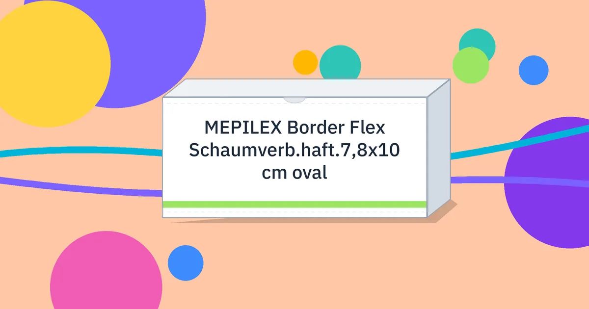 Symbolbild: Packung mit der Aufschrift MEPILEX Border Flex Schaumverb.haft.7,8x10 cm oval (PZN 17282586) – Verfügbarkeit und Bezug in Apotheken in Frankfurt am Main