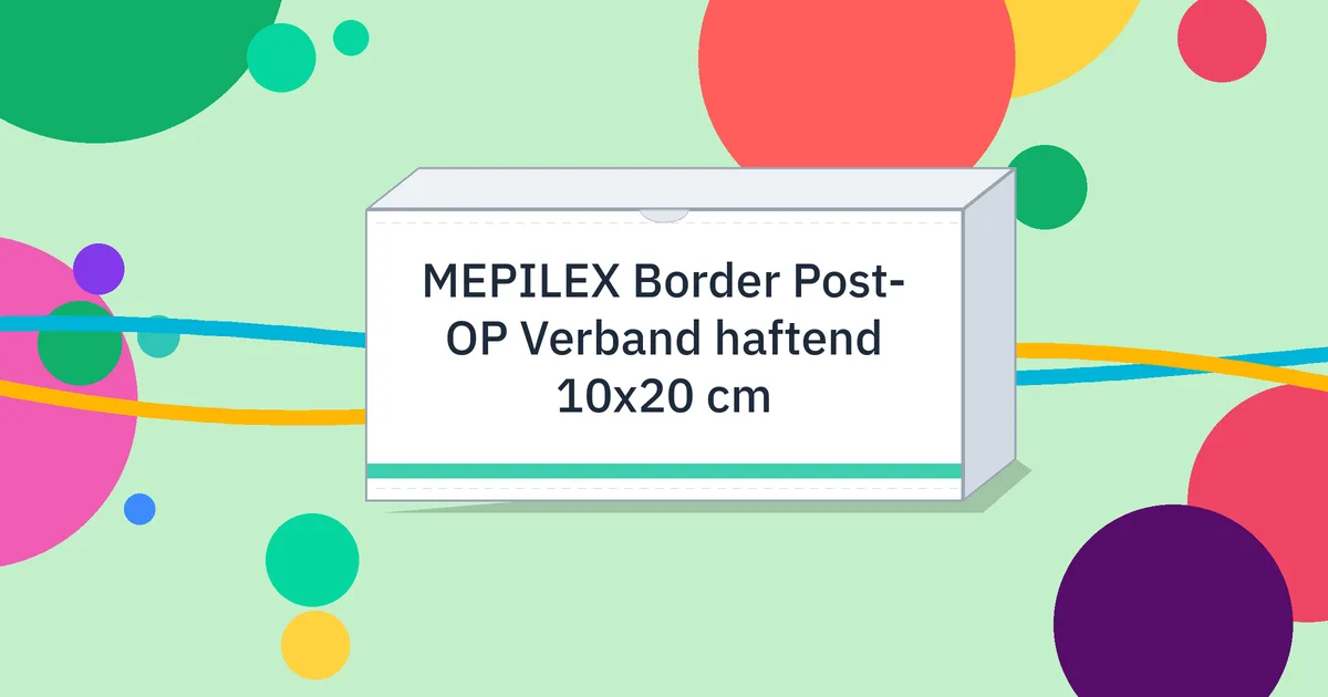Symbolbild: Packung mit der Aufschrift MEPILEX Border Post-OP Verband haftend 10x20 cm (PZN 17909192) – Verfügbarkeit und Bezug in Apotheken in Frankfurt am Main
