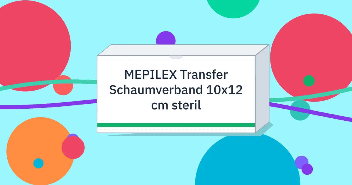 Symbolbild: Packung mit der Aufschrift MEPILEX Transfer Schaumverband 10x12 cm steril (PZN 13582794) – Verfügbarkeit und Bezug in Apotheken in Frankfurt am Main