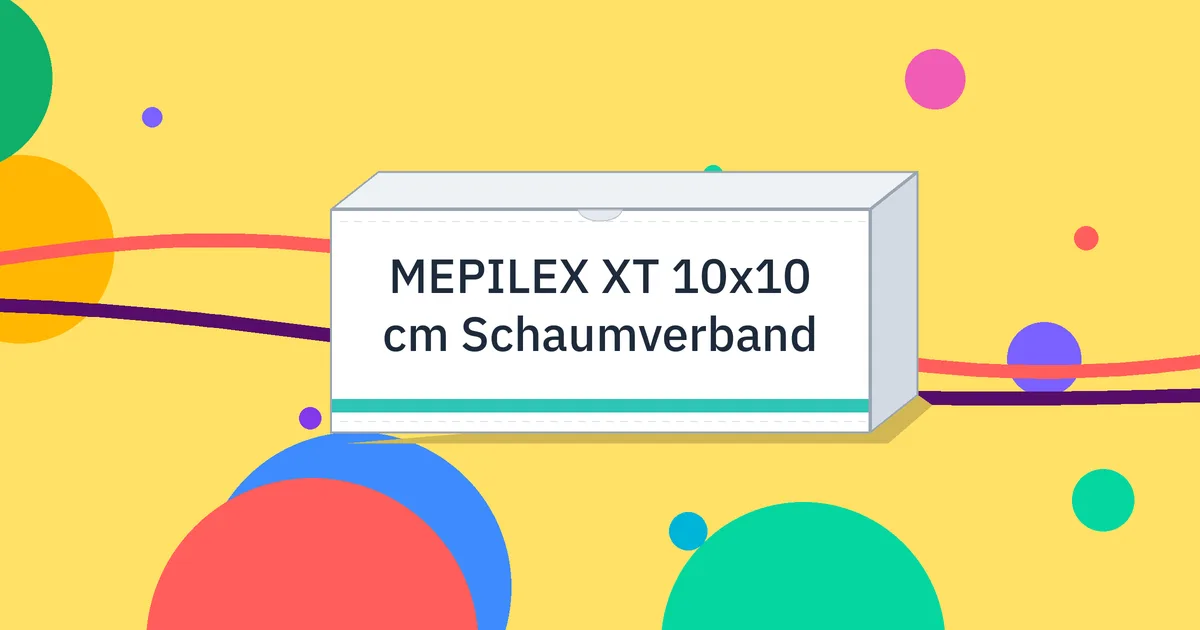 Symbolbild: Packung mit der Aufschrift MEPILEX XT 10x10 cm Schaumverband (PZN 20139473) – Verfügbarkeit und Bezug in Apotheken in Frankfurt am Main