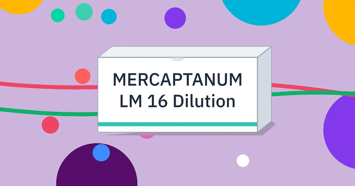 Symbolbild: Packung mit der Aufschrift MERCAPTANUM LM 16 Dilution (PZN 13605644) – Verfügbarkeit und Bezug in Apotheken in Frankfurt am Main