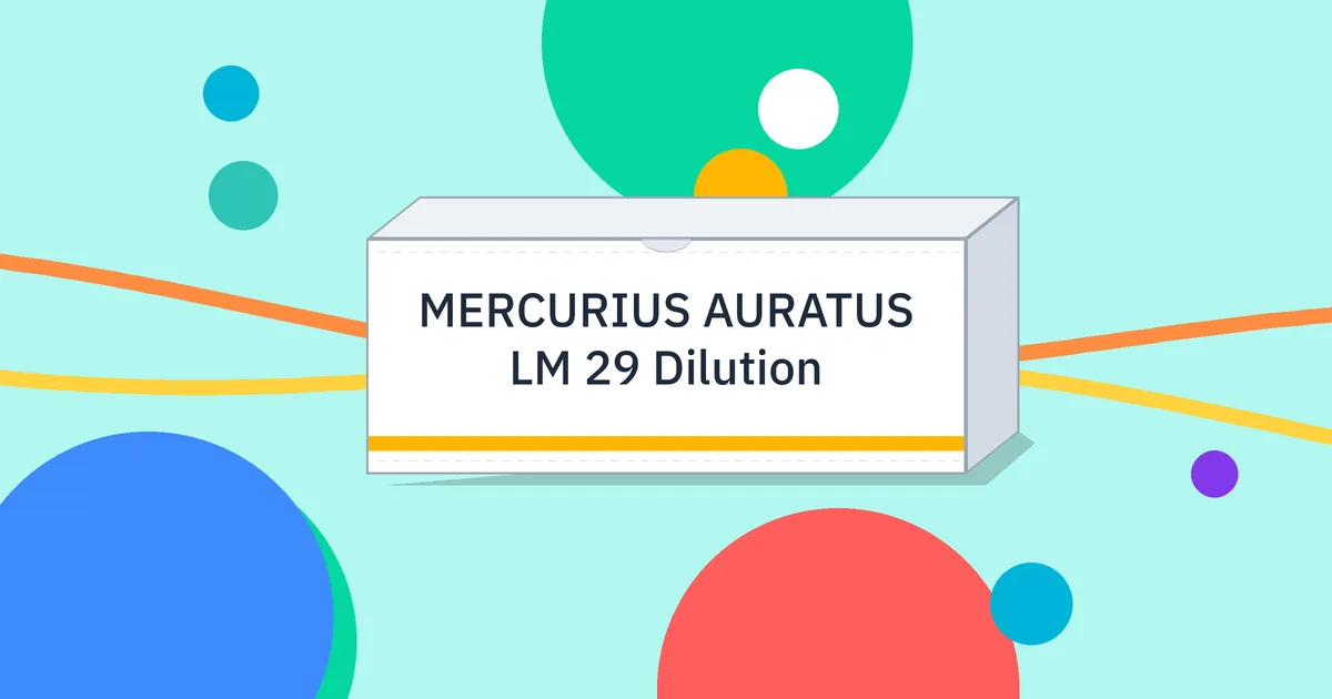 Symbolbild: Packung mit der Aufschrift MERCURIUS AURATUS LM 29 Dilution (PZN 12948402) – Verfügbarkeit und Bezug in Apotheken in Frankfurt am Main