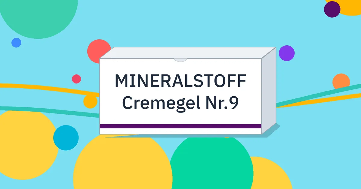 Symbolbild: Packung mit der Aufschrift MINERALSTOFF Cremegel Nr.9 (PZN 02733132) – Verfügbarkeit und Bezug in Apotheken in Frankfurt am Main