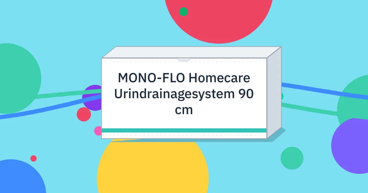 Symbolbild: Packung mit der Aufschrift MONO-FLO Homecare Urindrainagesystem 90 cm (PZN 09728714) – Verfügbarkeit und Bezug in Apotheken in Frankfurt am Main