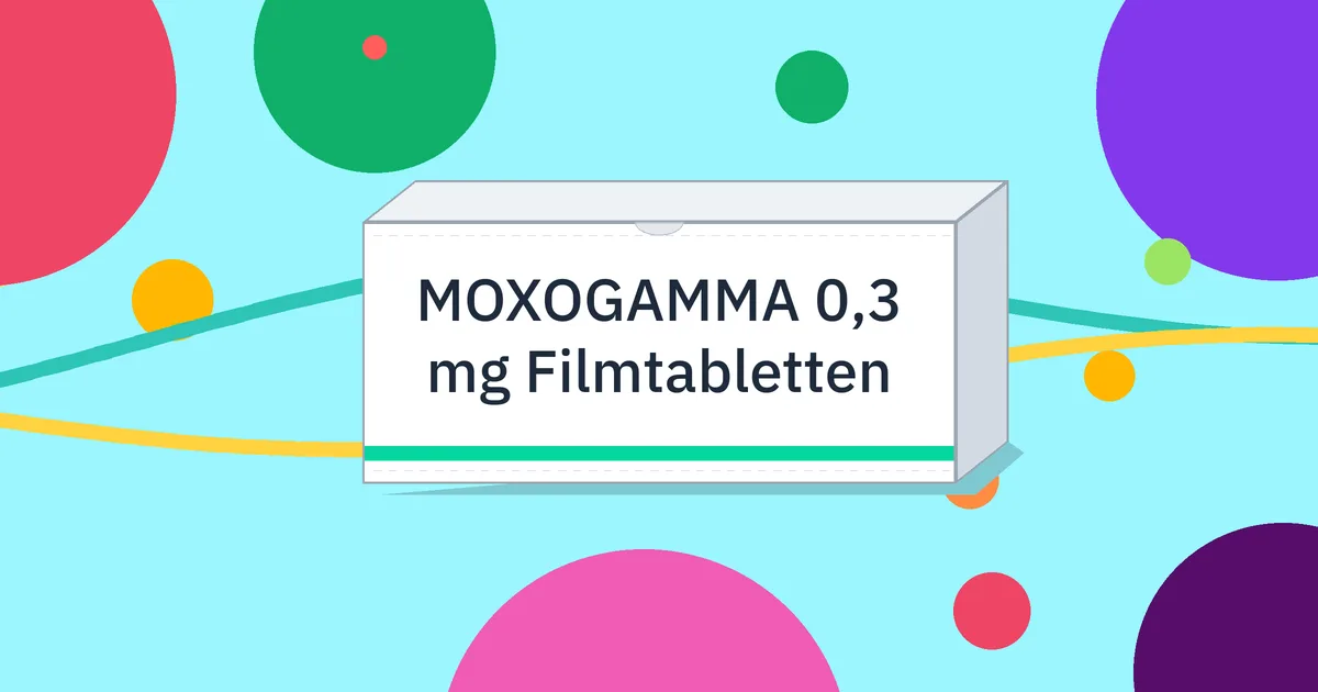 Symbolbild: Packung mit der Aufschrift MOXOGAMMA 0,3 mg Filmtabletten (PZN 01499421) – Verfügbarkeit und Bezug in Apotheken in Frankfurt am Main