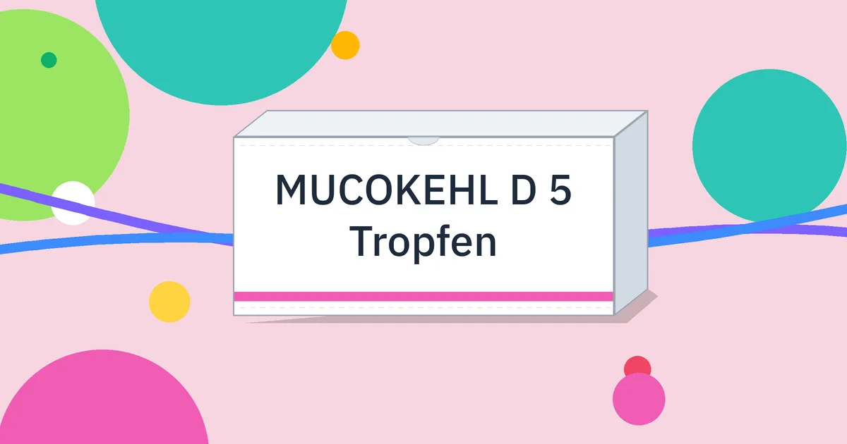Symbolbild: Packung mit der Aufschrift MUCOKEHL D 5 Tropfen (PZN 03207256) – Verfügbarkeit und Bezug in Apotheken in Frankfurt am Main