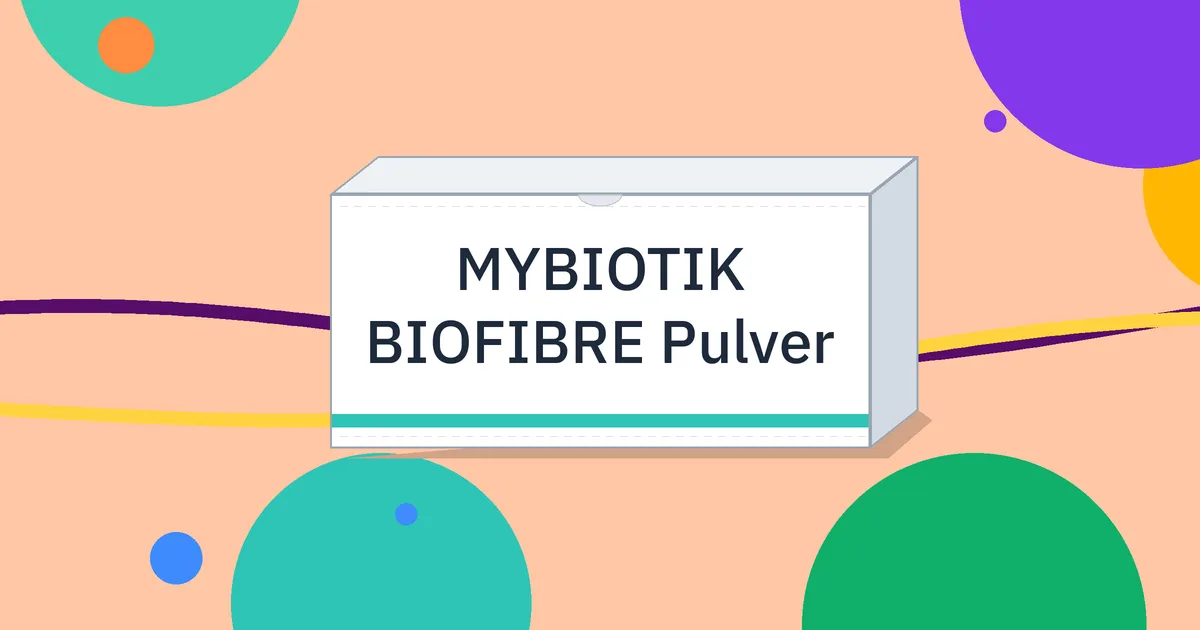Symbolbild: Packung mit der Aufschrift MYBIOTIK BIOFIBRE Pulver (PZN 18407771) – Verfügbarkeit und Bezug in Apotheken in Frankfurt am Main
