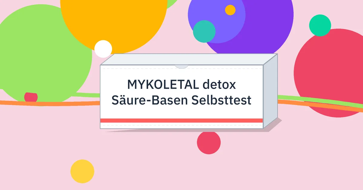 Symbolbild: Packung mit der Aufschrift MYKOLETAL detox Säure-Basen Selbsttest (PZN 11709523) – Verfügbarkeit und Bezug in Apotheken in Frankfurt am Main