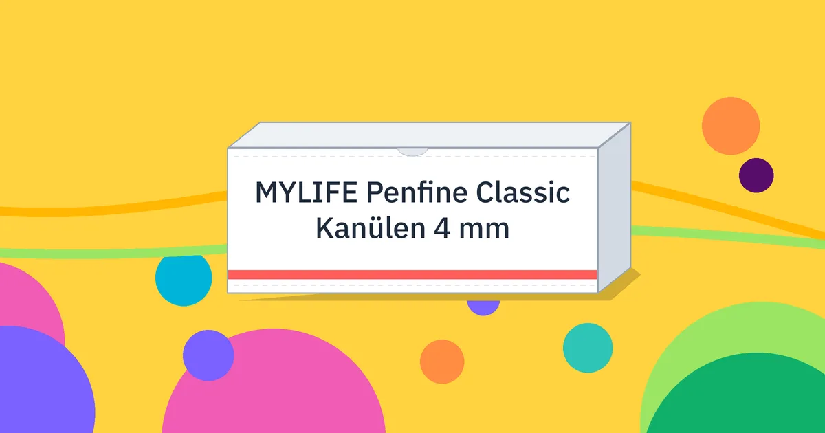 Symbolbild: Packung mit der Aufschrift MYLIFE Penfine Classic Kanülen 4 mm (PZN 20096982) – Verfügbarkeit und Bezug in Apotheken in Frankfurt am Main