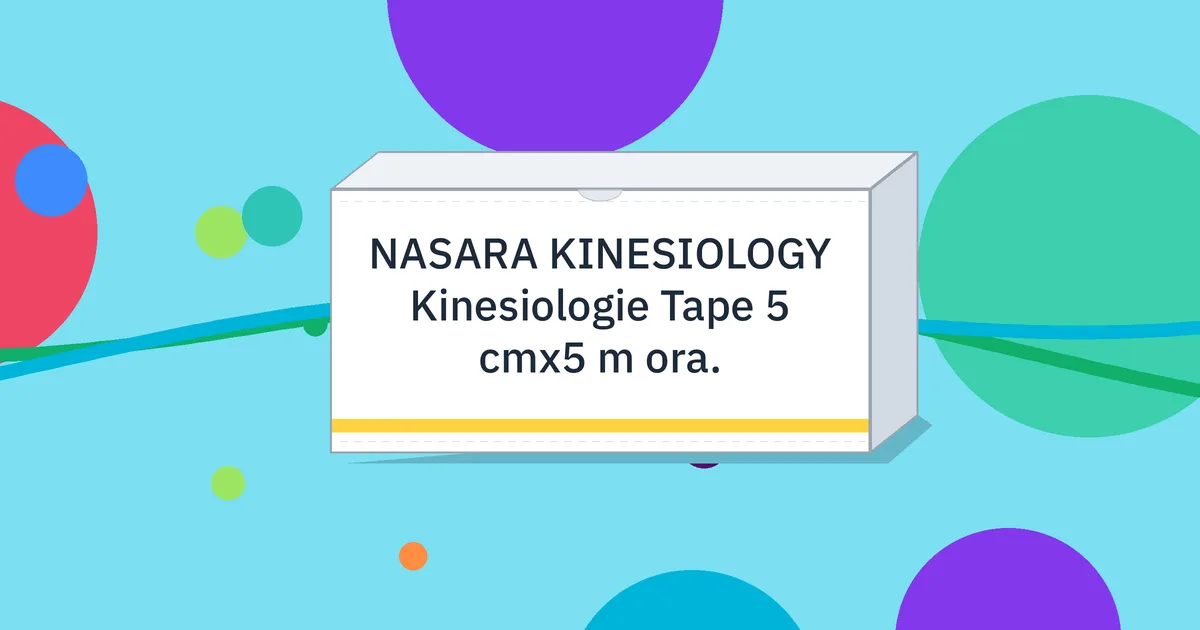 Symbolbild: Packung mit der Aufschrift NASARA KINESIOLOGY Kinesiologie Tape 5 cmx5 m ora. (PZN 14365685) – Verfügbarkeit und Bezug in Apotheken in Frankfurt am Main