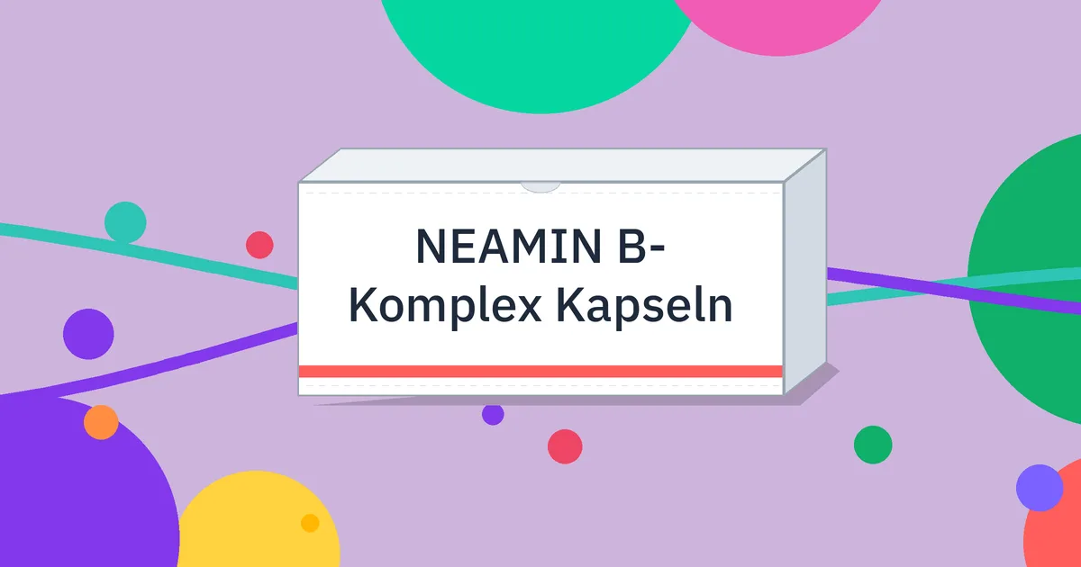 Symbolbild: Packung mit der Aufschrift NEAMIN B-Komplex Kapseln (PZN 13981991) – Verfügbarkeit und Bezug in Apotheken in Frankfurt am Main