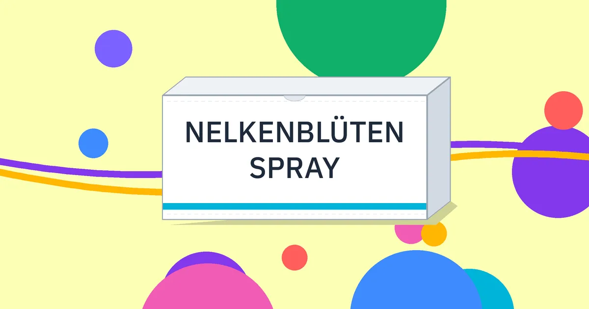 Symbolbild: Packung mit der Aufschrift NELKENBLÜTEN SPRAY (PZN 11713306) – Verfügbarkeit und Bezug in Apotheken in Frankfurt am Main