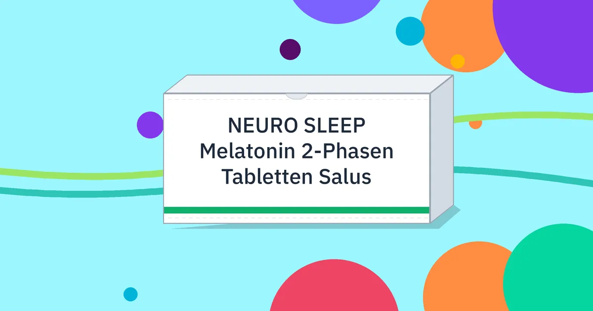 Symbolbild: Packung mit der Aufschrift NEURO SLEEP Melatonin 2-Phasen Tabletten Salus (PZN 17240493) – Verfügbarkeit und Bezug in Apotheken in Frankfurt am Main