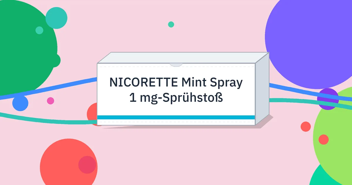 Symbolbild: Packung mit der Aufschrift NICORETTE Mint Spray 1 mg-Sprühstoß (PZN 18300582) – Verfügbarkeit und Bezug in Apotheken in Frankfurt am Main