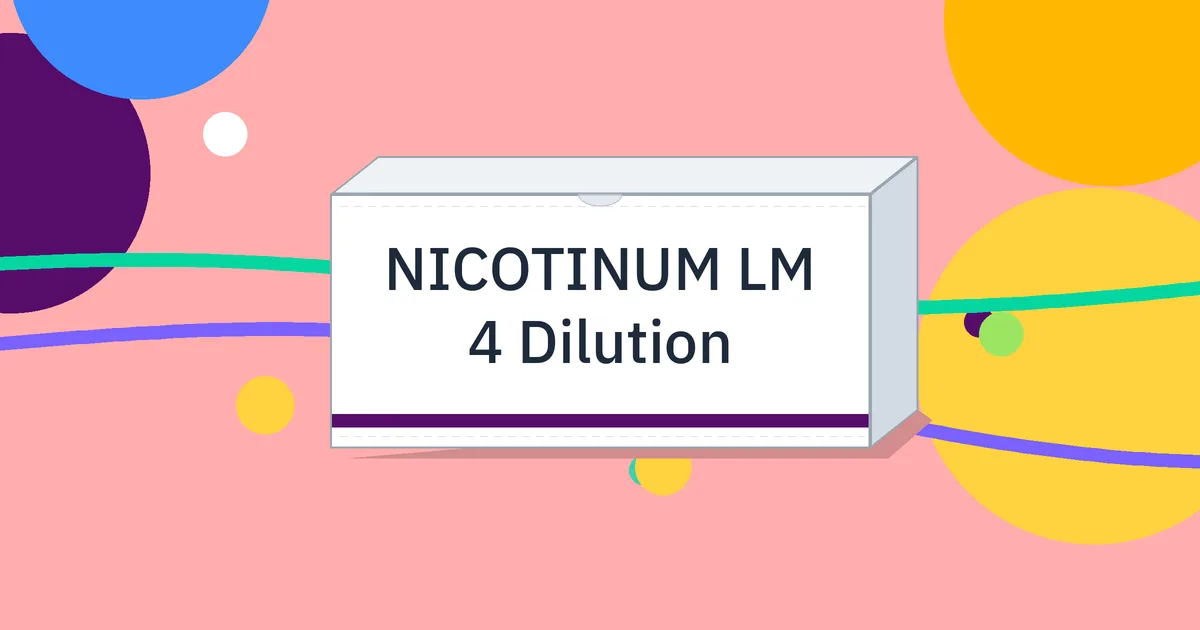 Symbolbild: Packung mit der Aufschrift NICOTINUM LM 4 Dilution (PZN 12968994) – Verfügbarkeit und Bezug in Apotheken in Frankfurt am Main