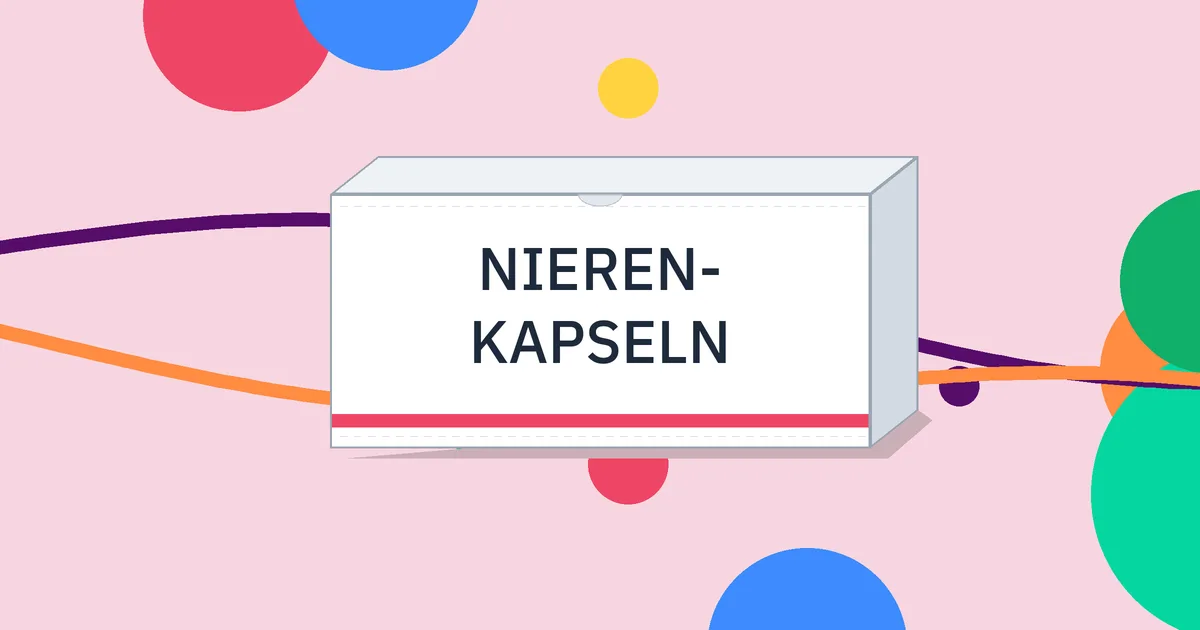 Symbolbild: Packung mit der Aufschrift NIEREN-KAPSELN (PZN 16387024) – Verfügbarkeit und Bezug in Apotheken in Frankfurt am Main