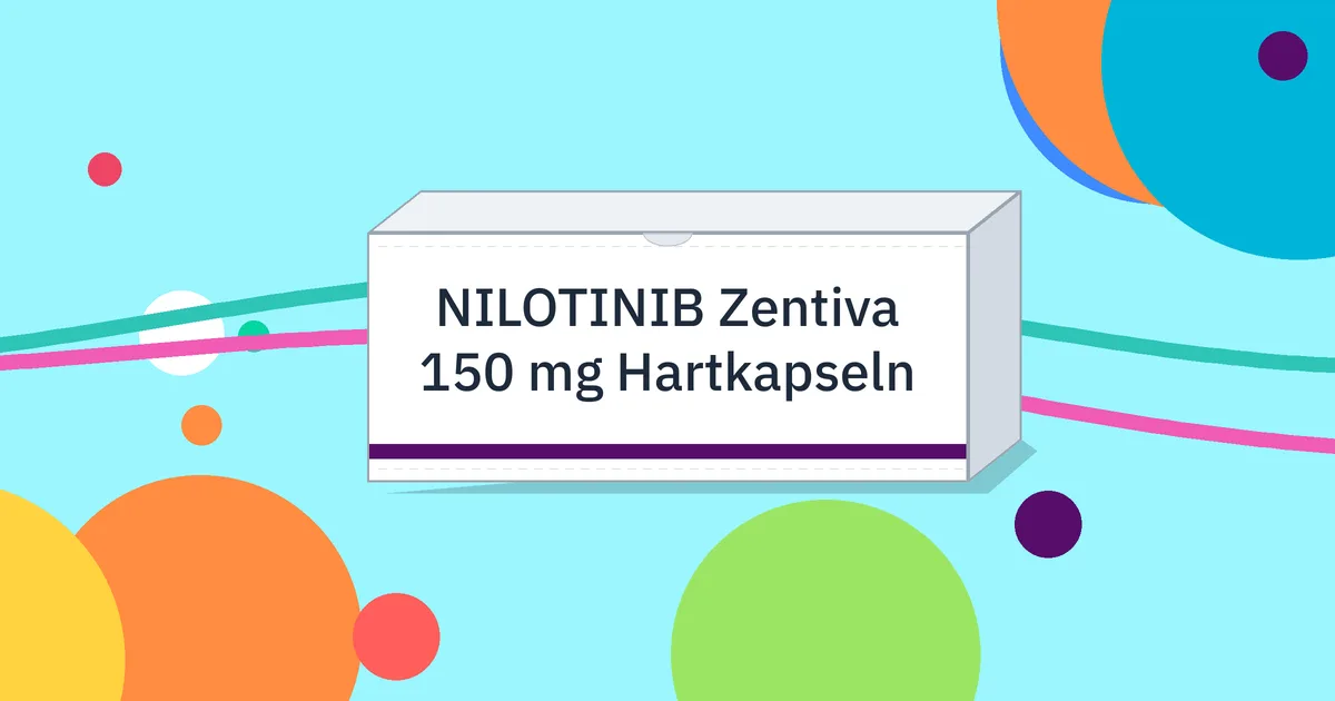 Symbolbild: Packung mit der Aufschrift NILOTINIB Zentiva 150 mg Hartkapseln (PZN 19374878) – Verfügbarkeit und Bezug in Apotheken in Frankfurt am Main