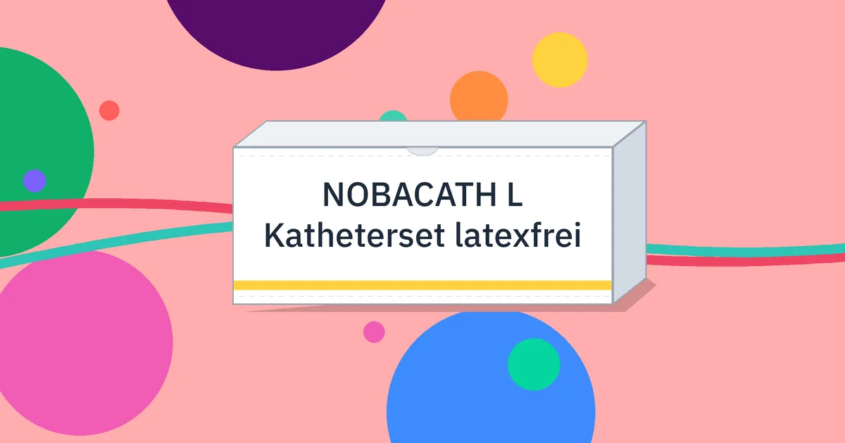 Symbolbild: Packung mit der Aufschrift NOBACATH L Katheterset latexfrei (PZN 10077297) – Verfügbarkeit und Bezug in Apotheken in Frankfurt am Main