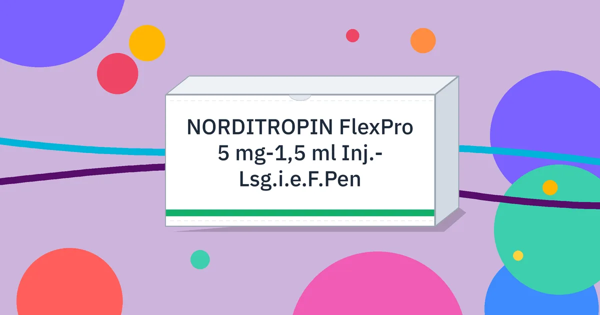 Symbolbild: Packung mit der Aufschrift NORDITROPIN FlexPro 5 mg-1,5 ml Inj.-Lsg.i.e.F.Pen (PZN 17978626) – Verfügbarkeit und Bezug in Apotheken in Frankfurt am Main