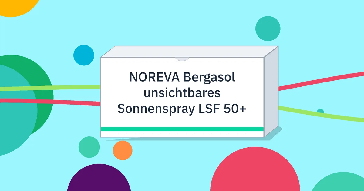 Symbolbild: Packung mit der Aufschrift NOREVA Bergasol unsichtbares Sonnenspray LSF 50+ (PZN 20646052) – Verfügbarkeit und Bezug in Apotheken in Frankfurt am Main