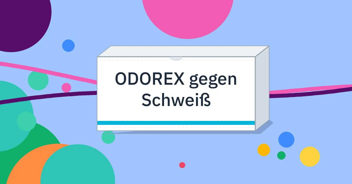 Symbolbild: Packung mit der Aufschrift ODOREX gegen Schweiß (PZN 07412668) – Verfügbarkeit und Bezug in Apotheken in Frankfurt am Main