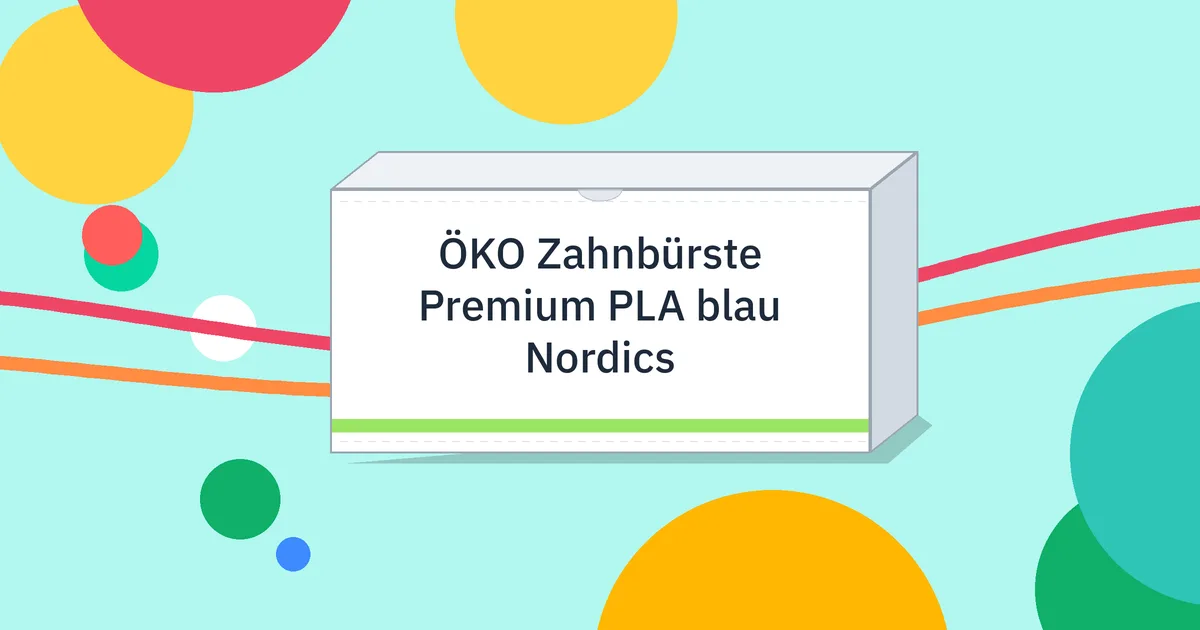 Symbolbild: Packung mit der Aufschrift ÖKO Zahnbürste Premium PLA blau Nordics (PZN 18054077) – Verfügbarkeit und Bezug in Apotheken in Frankfurt am Main