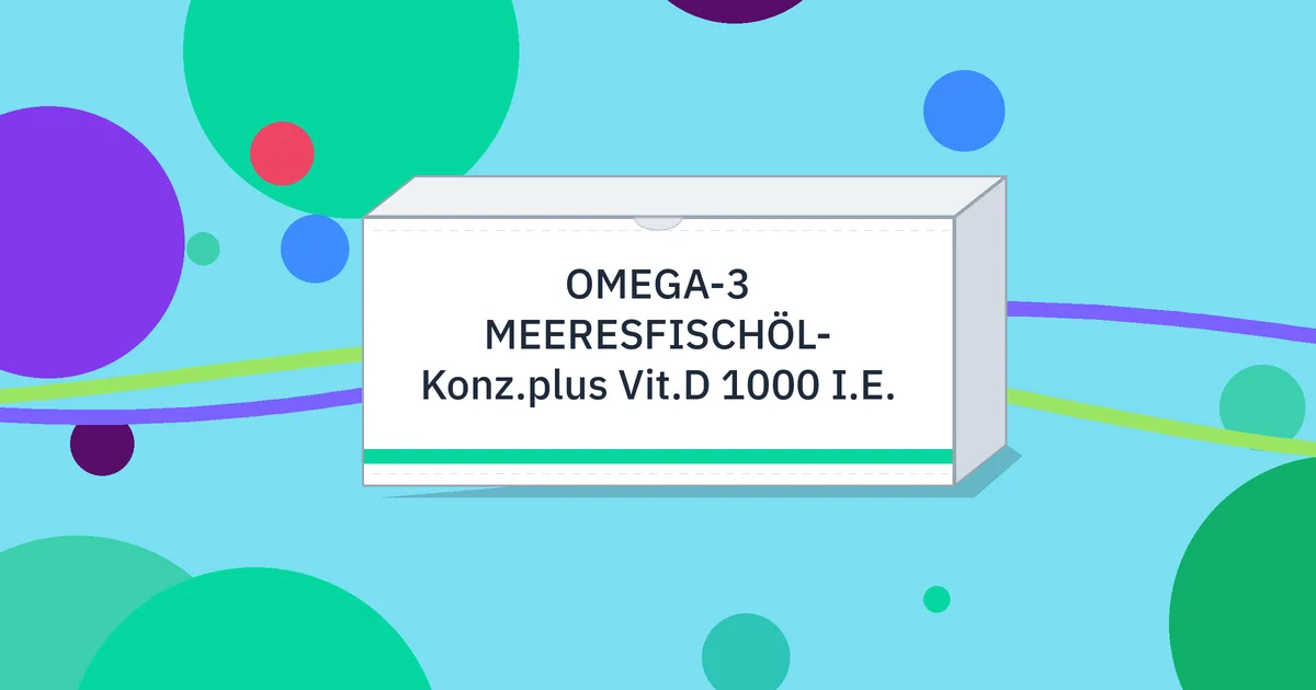 Symbolbild: Packung mit der Aufschrift OMEGA-3 MEERESFISCHÖL-Konz.plus Vit.D 1000 I.E. (PZN 17539803) – Verfügbarkeit und Bezug in Apotheken in Frankfurt am Main