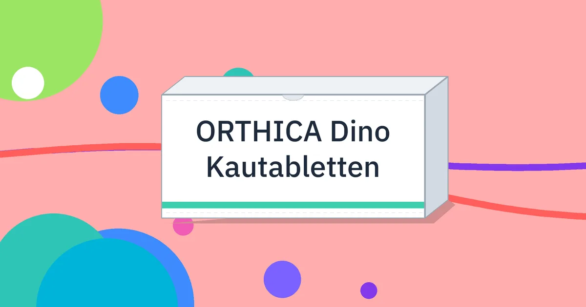 Symbolbild: Packung mit der Aufschrift ORTHICA Dino Kautabletten (PZN 13859540) – Verfügbarkeit und Bezug in Apotheken in Frankfurt am Main