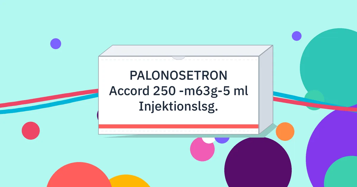 Symbolbild: Packung mit der Aufschrift PALONOSETRON Accord 250 -m63g-5 ml Injektionslsg. (PZN 12364598) – Verfügbarkeit und Bezug in Apotheken in Frankfurt am Main