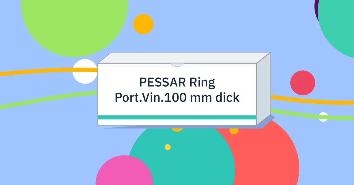 Symbolbild: Packung mit der Aufschrift PESSAR Ring Port.Vin.100 mm dick (PZN 01967520) – Verfügbarkeit und Bezug in Apotheken in Frankfurt am Main