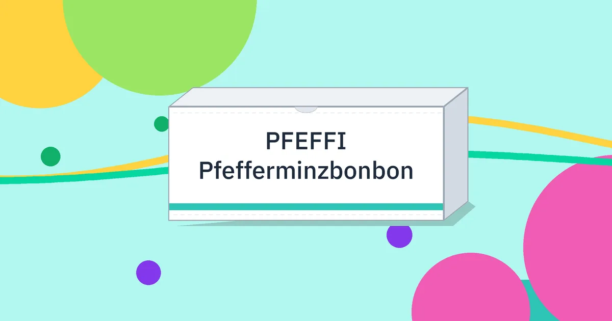 Symbolbild: Packung mit der Aufschrift PFEFFI Pfefferminzbonbon (PZN 09533815) – Verfügbarkeit und Bezug in Apotheken in Frankfurt am Main