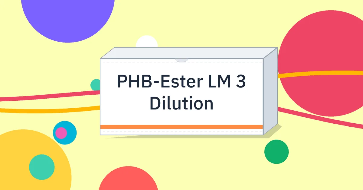 Symbolbild: Packung mit der Aufschrift PHB-Ester LM 3 Dilution (PZN 12978001) – Verfügbarkeit und Bezug in Apotheken in Frankfurt am Main